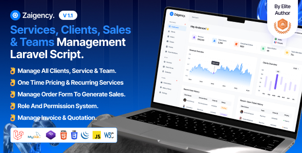 Download Zaigency Services Clients Sales And Teams Management Laravel Script Nulled